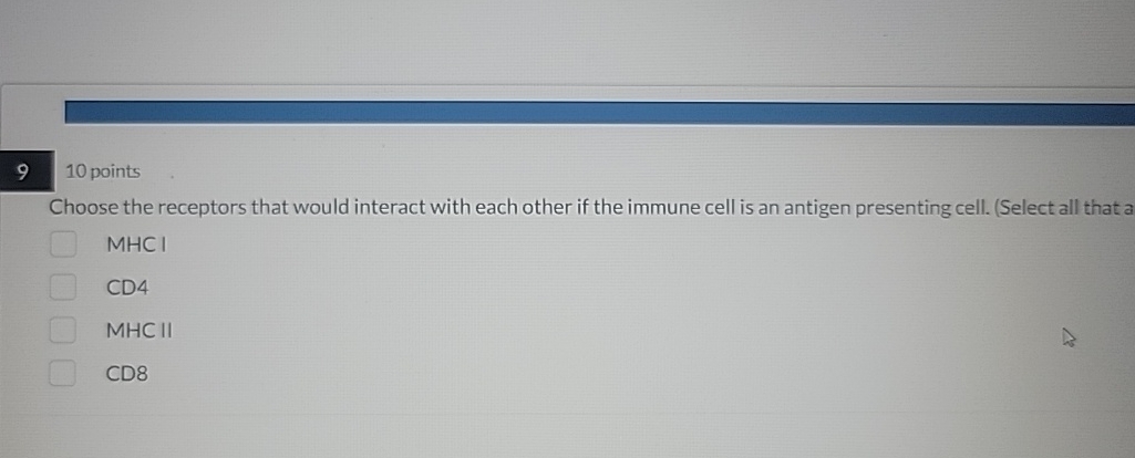 Solved 910 ﻿pointsChoose the receptors that would interact | Chegg.com