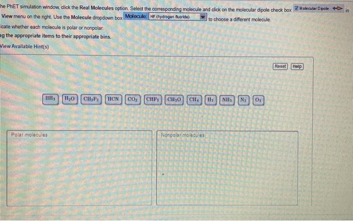 Solved in he PhET simulation window, click the Real | Chegg.com