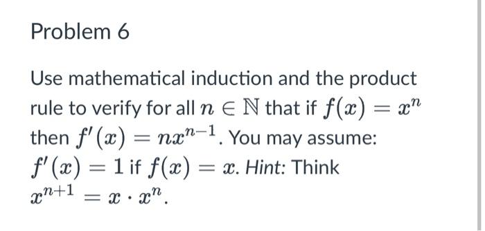 Solved Use mathematical induction and the product rule to | Chegg.com