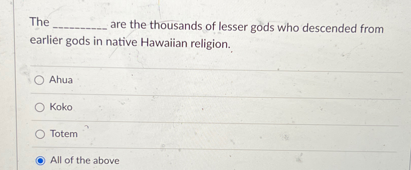 Solved The are the thousands of lesser gods who descended | Chegg.com