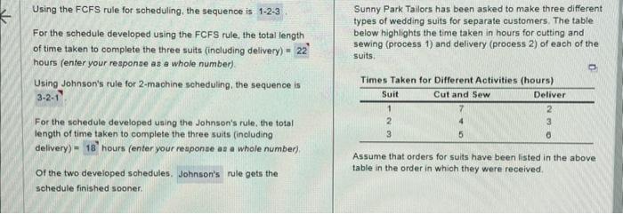 Solved Using the FCFS rule for scheduling, the sequence is | Chegg.com