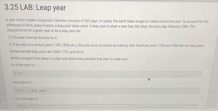 Solved A year in the modern Gregorian Calendar consists of | Chegg.com