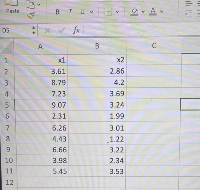 Solved The accompanying data file contains 10 observations | Chegg.com