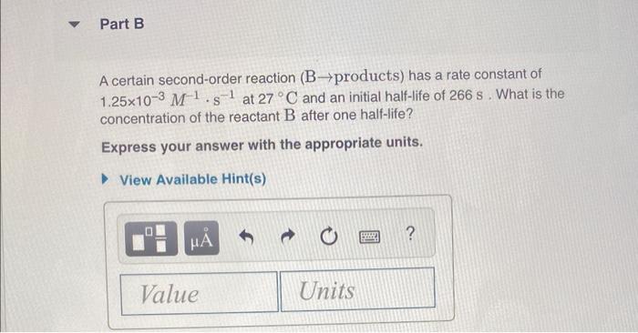 Solved The half-life of a reaction, t1/2, is the time it | Chegg.com