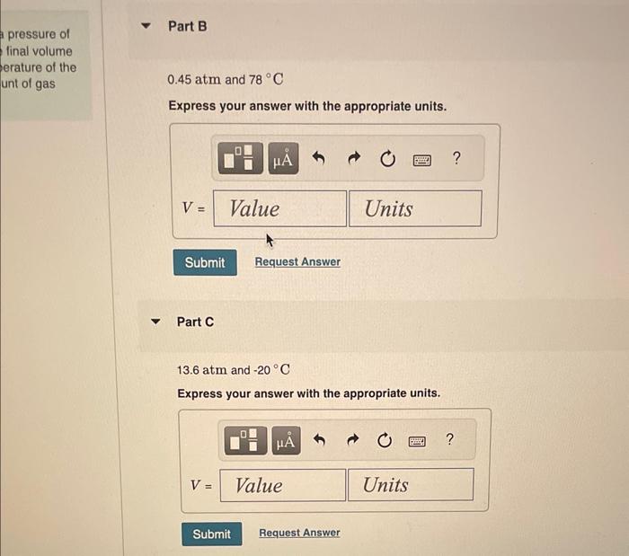 Solved A sample of argon gas has a volume of 735 mL at a | Chegg.com