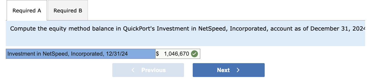 Solved On January 1, 2023, ﻿QuickPort Company acquired 90 | Chegg.com