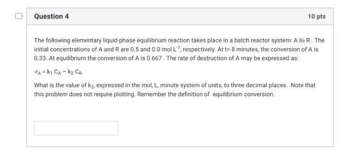 [Solved]: please help The following elementary liquid-phase