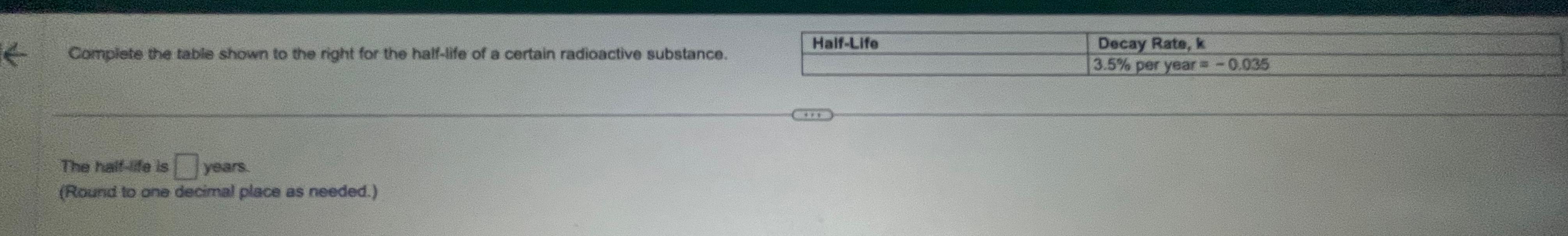 Solved Complete the table shown to the right for the | Chegg.com