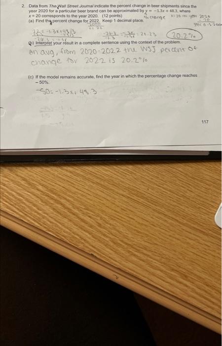 Solved 2. Data from The wall Street Joumat indicate the | Chegg.com