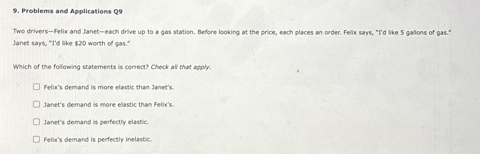 Solved Problems and Applications Q9Two drivers-Felix and | Chegg.com