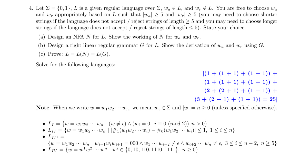 Solved Let Σ={0,1},L ﻿is a given regular language over | Chegg.com