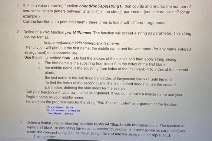 Solved 1 Define A Value Returning Function 4907