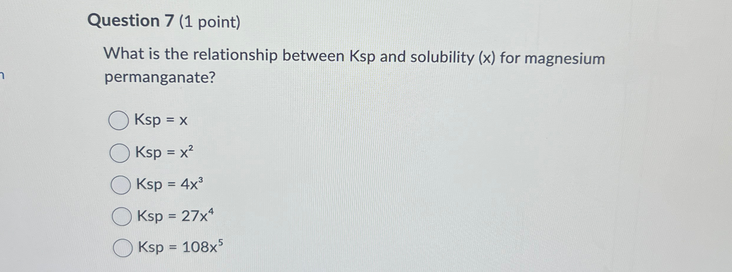Solved Question 7 (1 ﻿point)What is the relationship between | Chegg.com