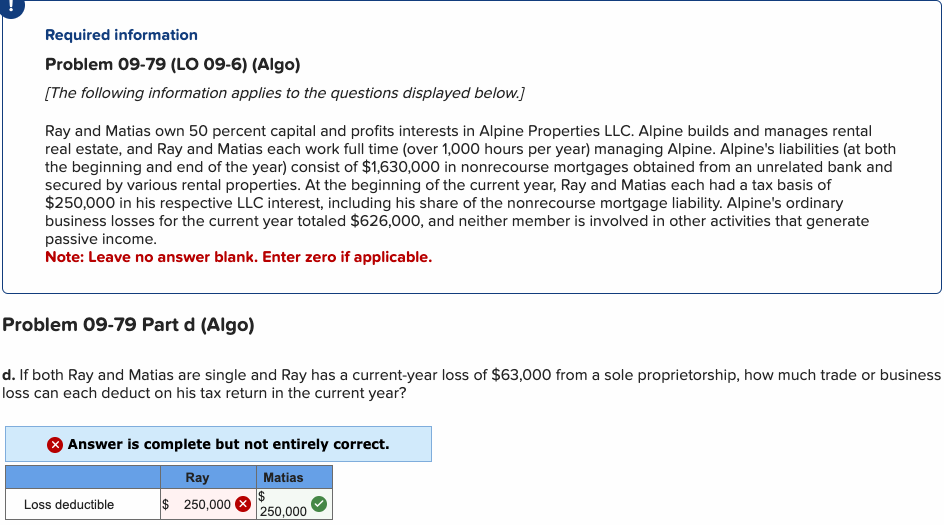 Solved Required informationProblem 09-79 (LO | Chegg.com