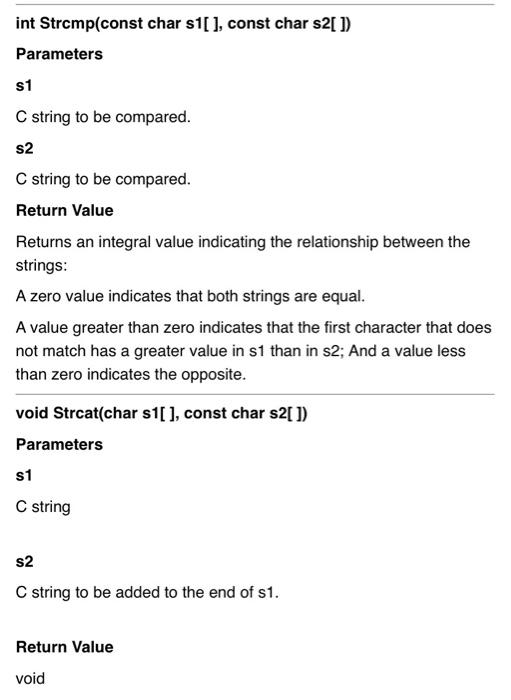 Solved C Style String C String Functions Edit Implement 2960
