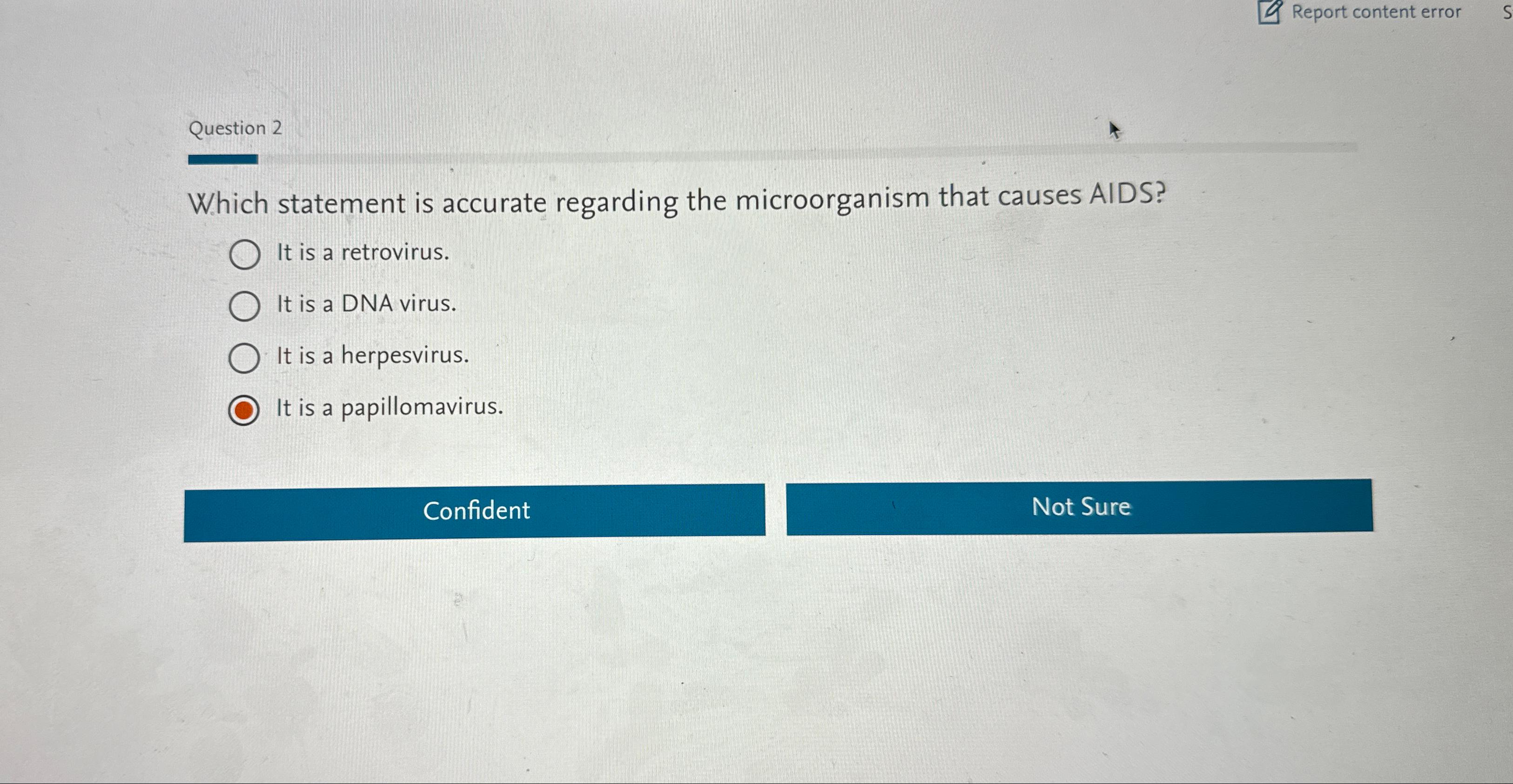 Solved Report content errorQuestion 2Which statement is | Chegg.com