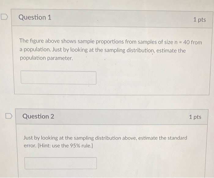 Solved Use the figure of a sampling distribution below to | Chegg.com