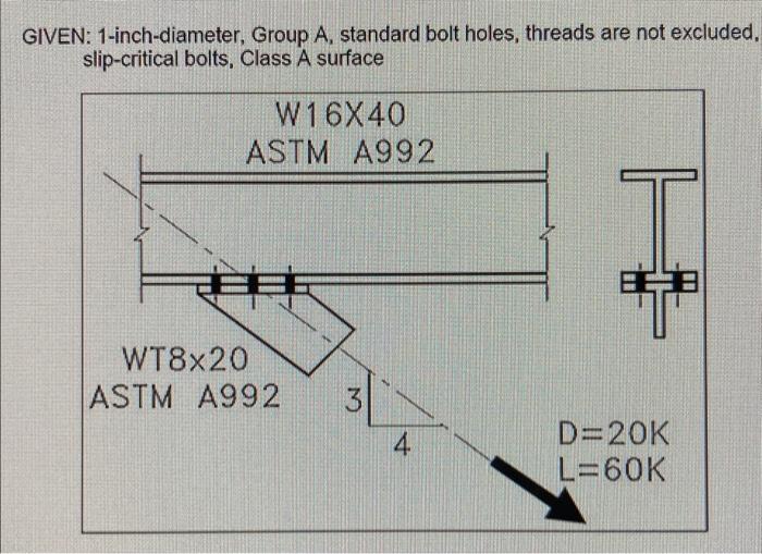 Solved check adequacy of bolts. assume bearing and tearout | Chegg.com