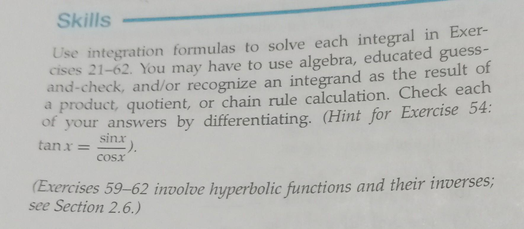 Solved ∫3cosh2xdxUse integration formulas to solve each | Chegg.com
