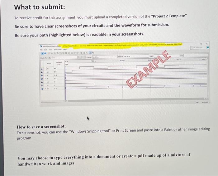 Be sure to follow along with the Project 2 Template | Chegg.com