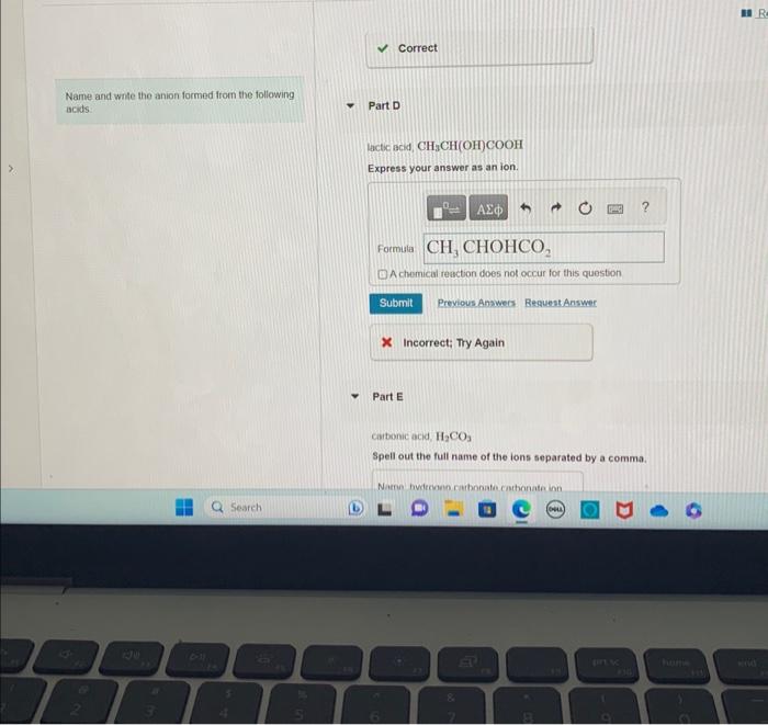 Solved Name and write the anien formiod from the following | Chegg.com
