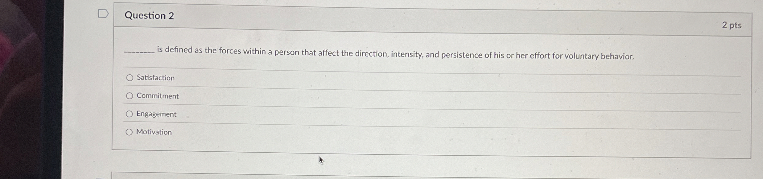 Solved Question 2is defined as the forces within a person | Chegg.com