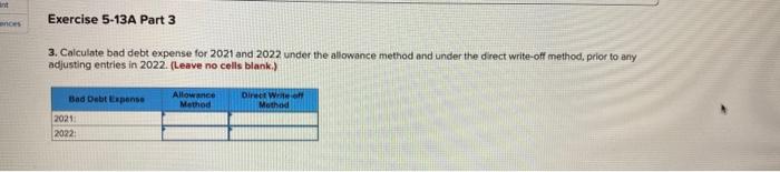 Solved Required information Exercise 5-13A Compare the | Chegg.com