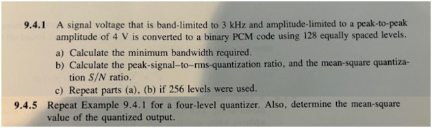 Solved 9.4.5 ﻿Repeat Example 9.4.1 ﻿for a four-level | Chegg.com