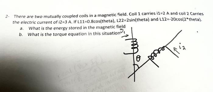Solved 2. There are two mutually coupled coils in a magnetic | Chegg.com