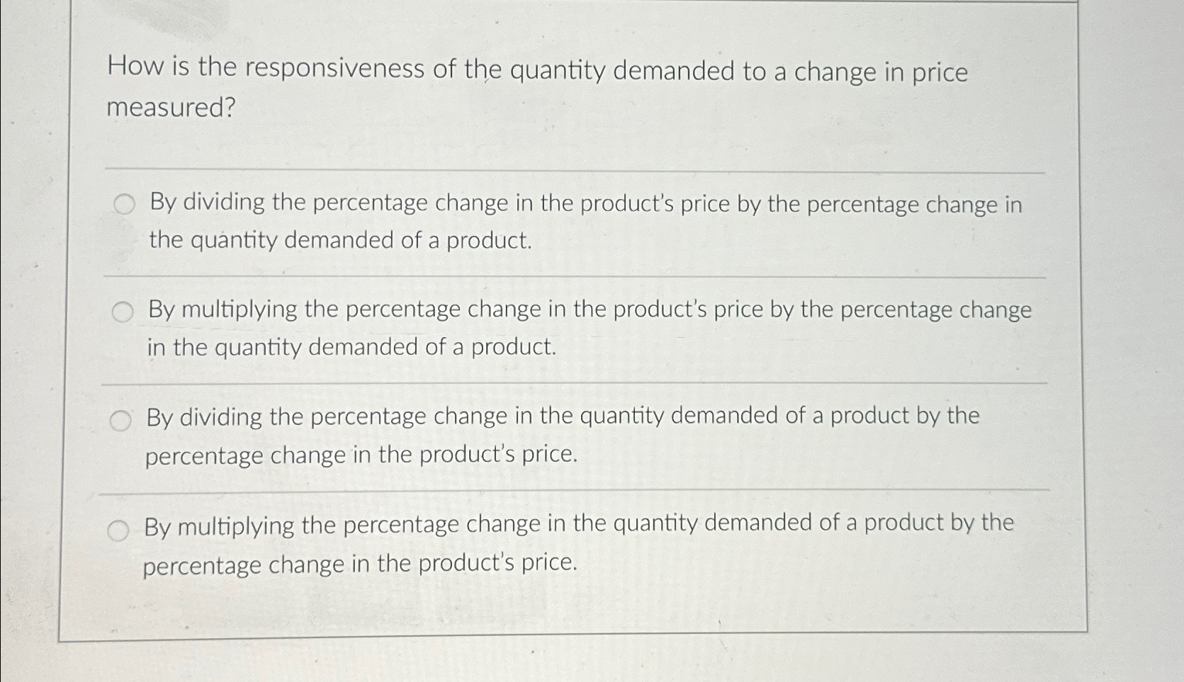 Solved How is the responsiveness of the quantity demanded to | Chegg.com