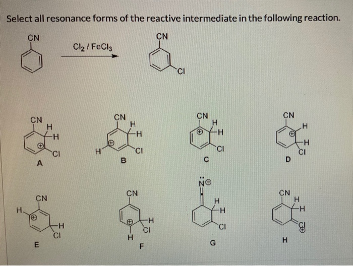 Solved Select all resonance forms of the reactive | Chegg.com