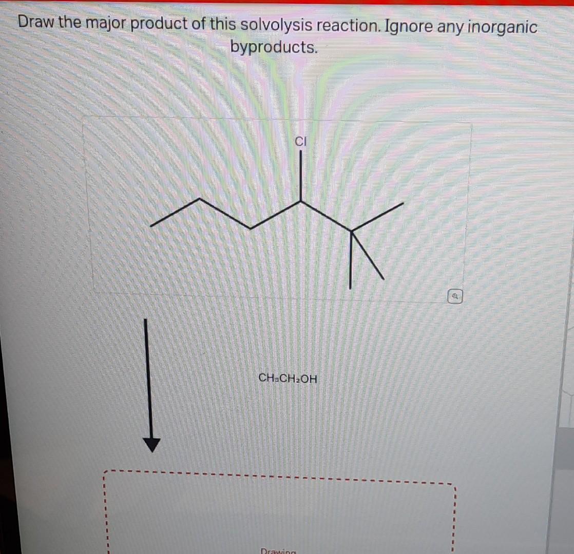 Solved Draw the major product of this solvolysis reaction. | Chegg.com