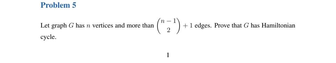 Solved Let graph G has n vertices and more than (n−12)+1 | Chegg.com