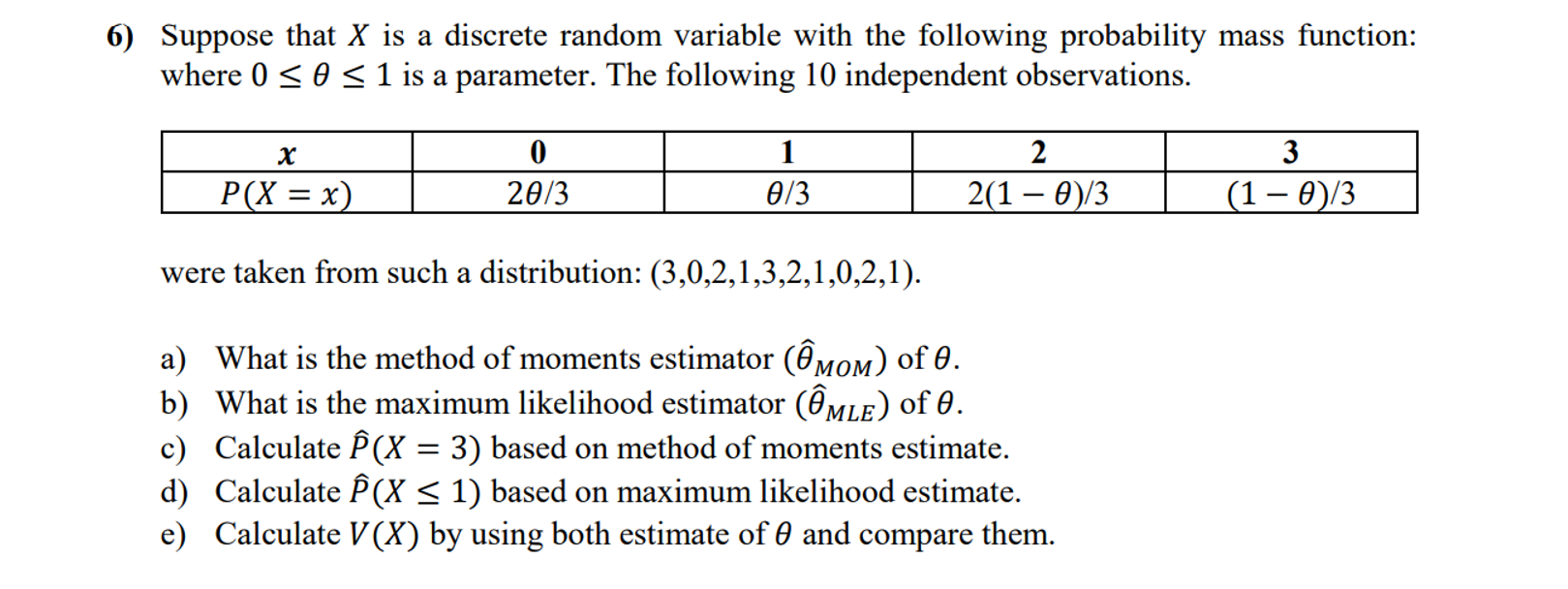 Solved Suppose that x ﻿is a discrete random variable with | Chegg.com