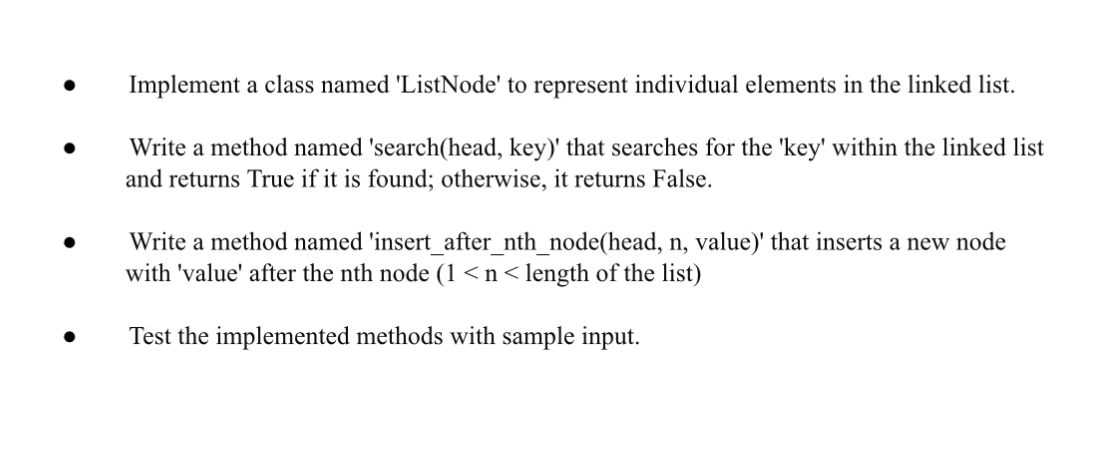 Solved Implement a class named 'ListNode' to represent | Chegg.com Solved Implement a class named 'ListNode' to represent | Chegg.com