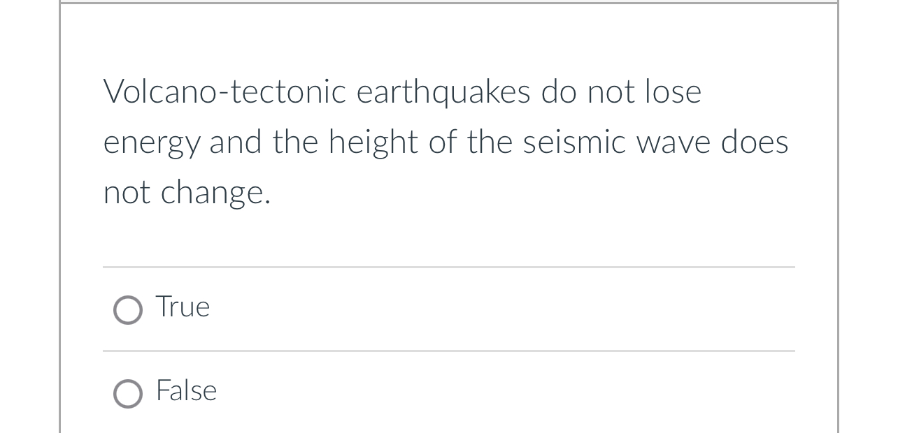 Solved Volcano-tectonic earthquakes do not lose energy and | Chegg.com