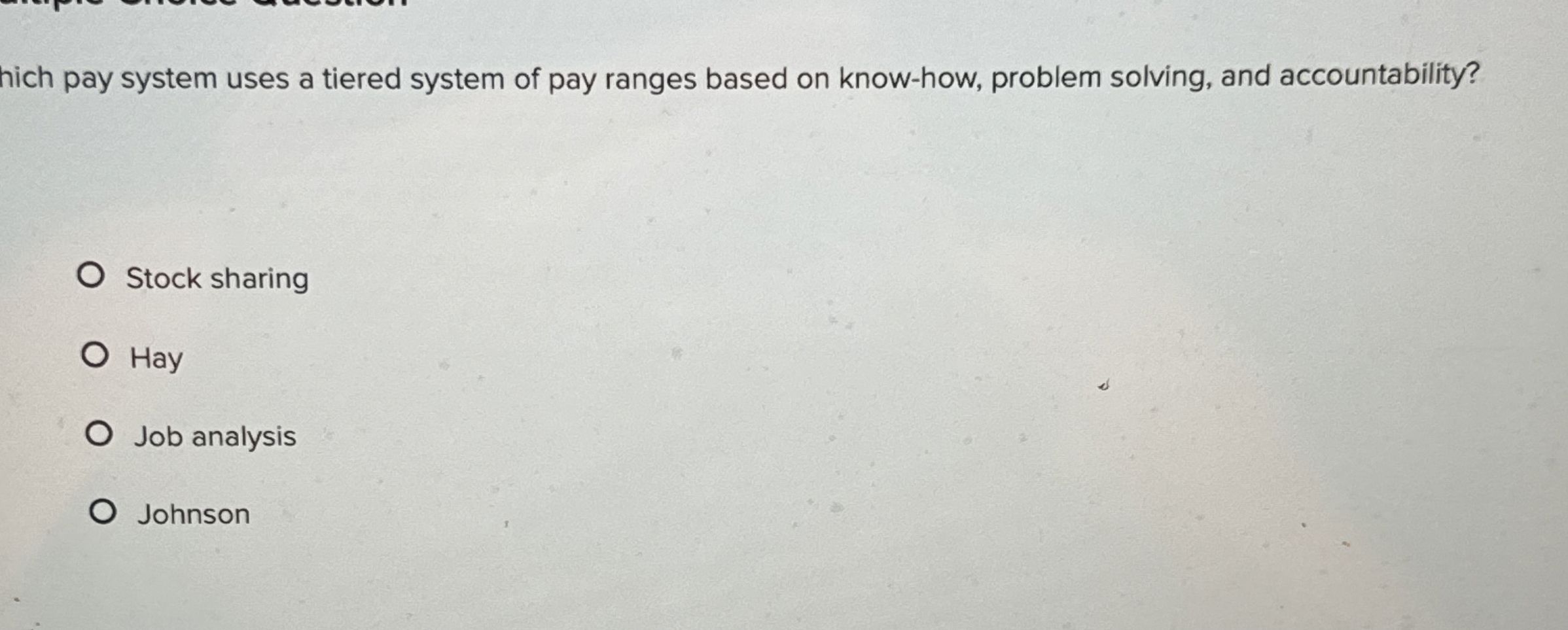 Solved hich pay system uses a tiered system of pay ranges | Chegg.com