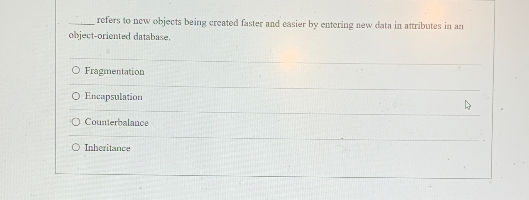 Solved refers to new objects being created faster and easier | Chegg.com