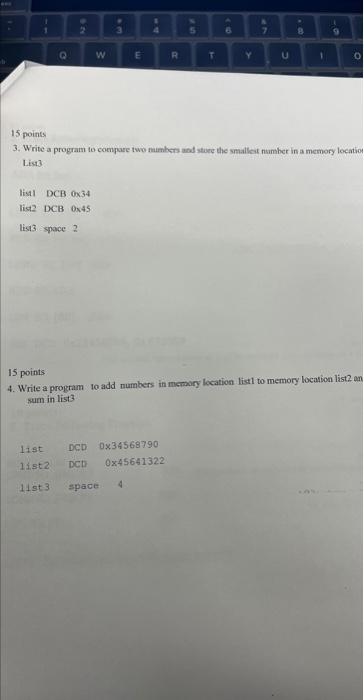 Solved 15 points 3. Write a program to compare two numbers | Chegg.com Solved 15 points 3. Write a program to compare two numbers | Chegg.com