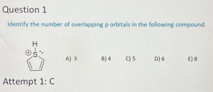 Solved Identify the number of overlapping p orbitals in the | Chegg.com