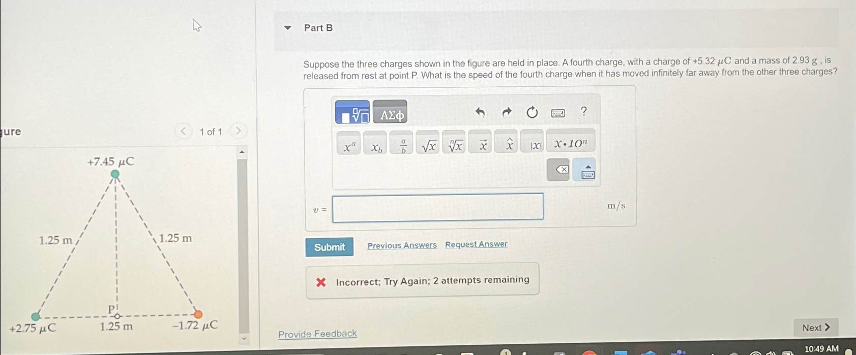 Solved Part BSuppose the three charges shown in the figure | Chegg.com