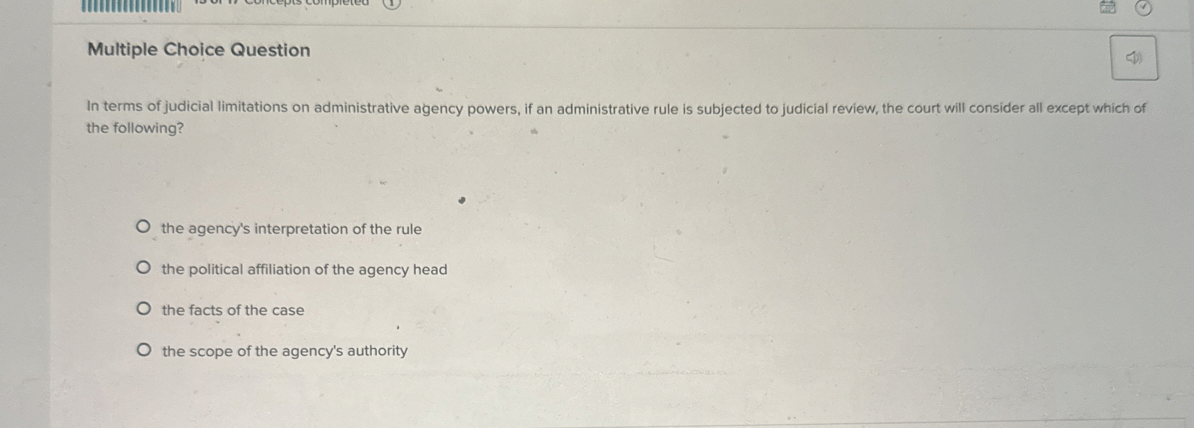 Solved Multiple Choice QuestionIn terms of judicial | Chegg.com