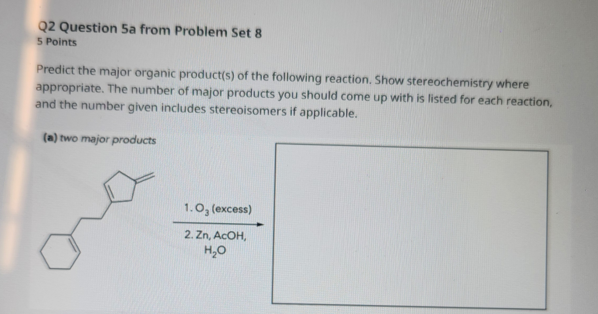 Solved by an EXPERT Q2 ﻿Question 5a from Problem Set 85 ﻿PointsPredict | Chegg.com