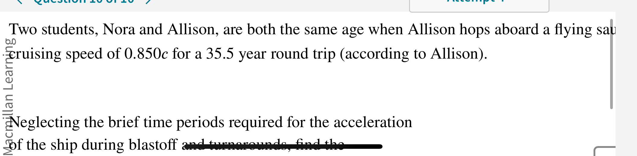 High Quality SOLUTION Two students, Nora and Allison, are both the same ...