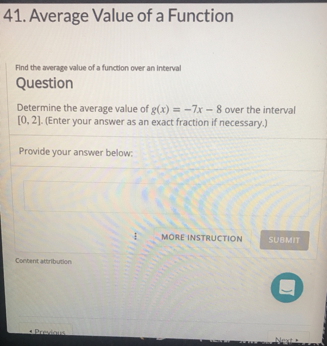 Solved 41. Average Value of a Function Find the average | Chegg.com