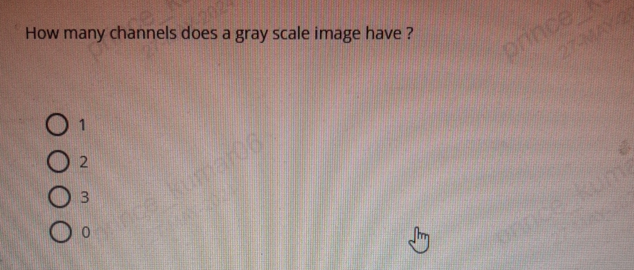 Solved How many channels does a gray scale image have?230 | Chegg.com
