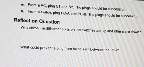 Solved Lab - Basic Switch and End Device Configuration | Chegg.com