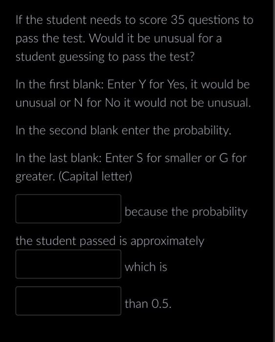 Solved A test has 50 multiple-choice questions. Each | Chegg.com