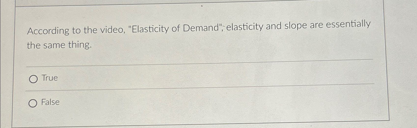 Solved According to the video, "Elasticity of Demand", | Chegg.com