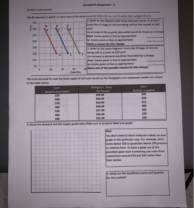 Solved Homework Assignment-2 Student name (print): Hint for | Chegg.com